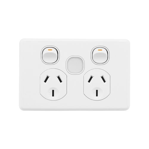 DETA X6 White Double Power Point With Dimmable Night Light Module ...