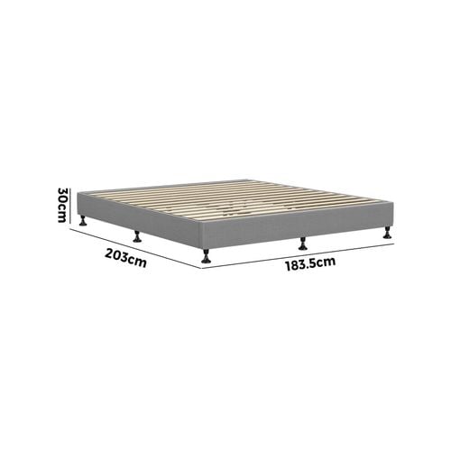 Oikiture Bed Frame King Size Bed Base Platform Grey - Bunnings Australia