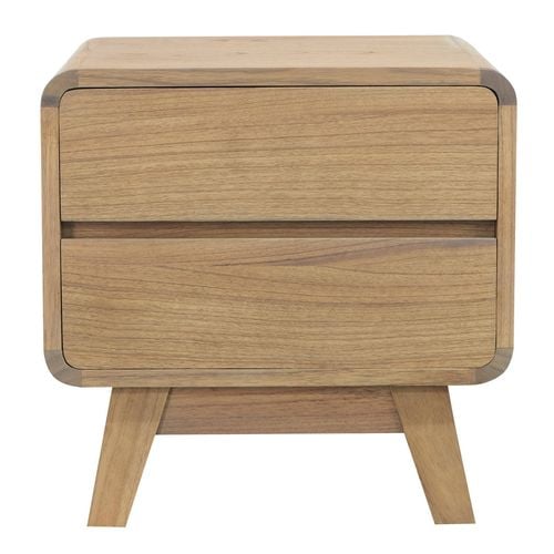 Centrum Furniture Providence 2 Drawer Side Table - Natural - Bunnings ...