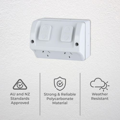 DETA Double Weatherproof Power Point - 4 Pack - Bunnings Australia