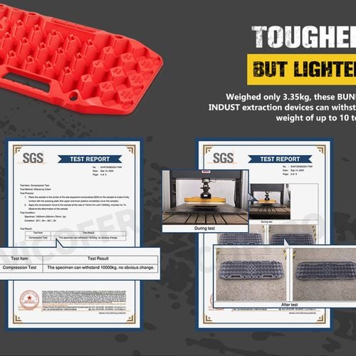 Pair Recovery Tracks Sand Track with Jack Base 10T Red - Bunnings Australia