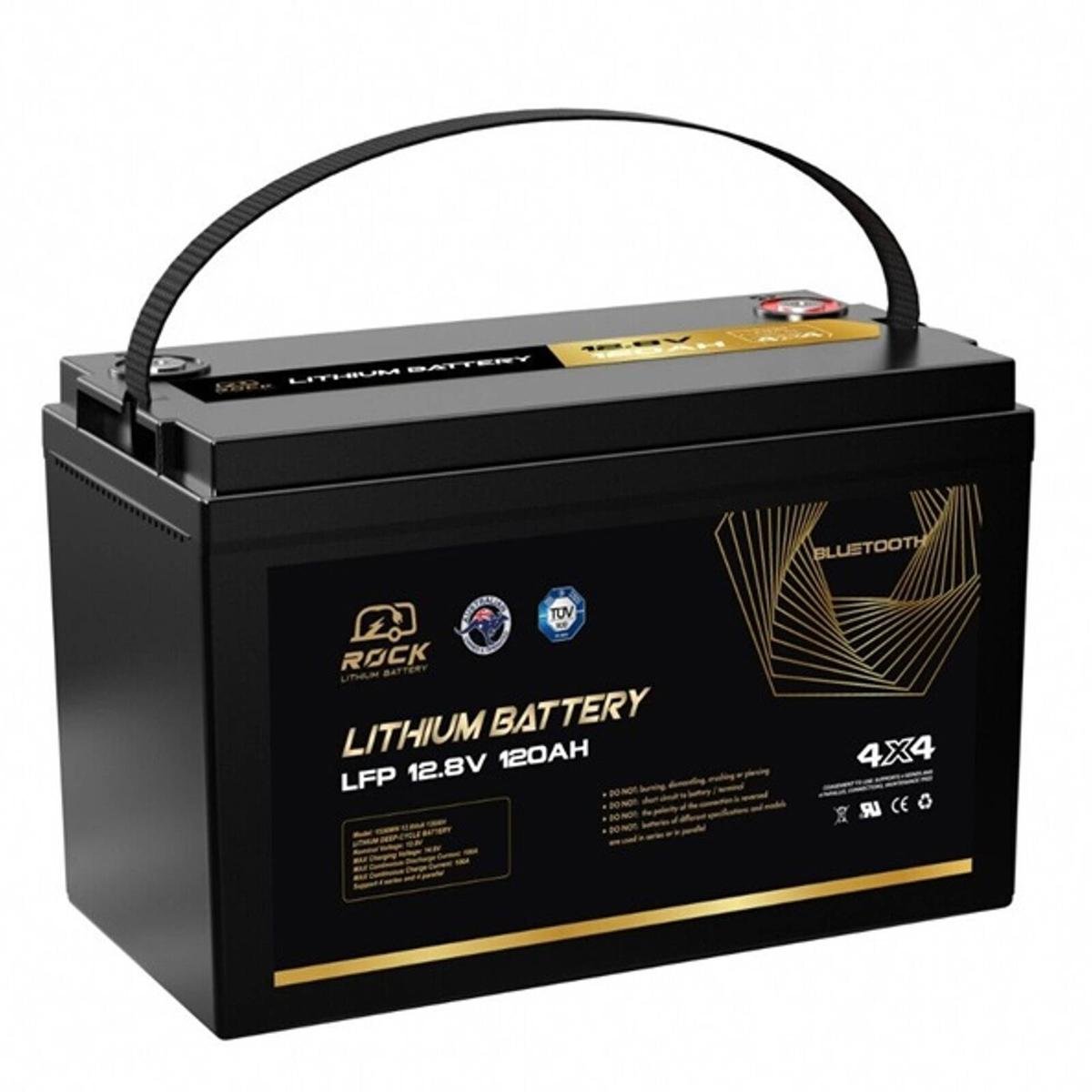 Rock 12V 120Ah LiFePO4 Battery with Bluetooth - Bunnings Australia