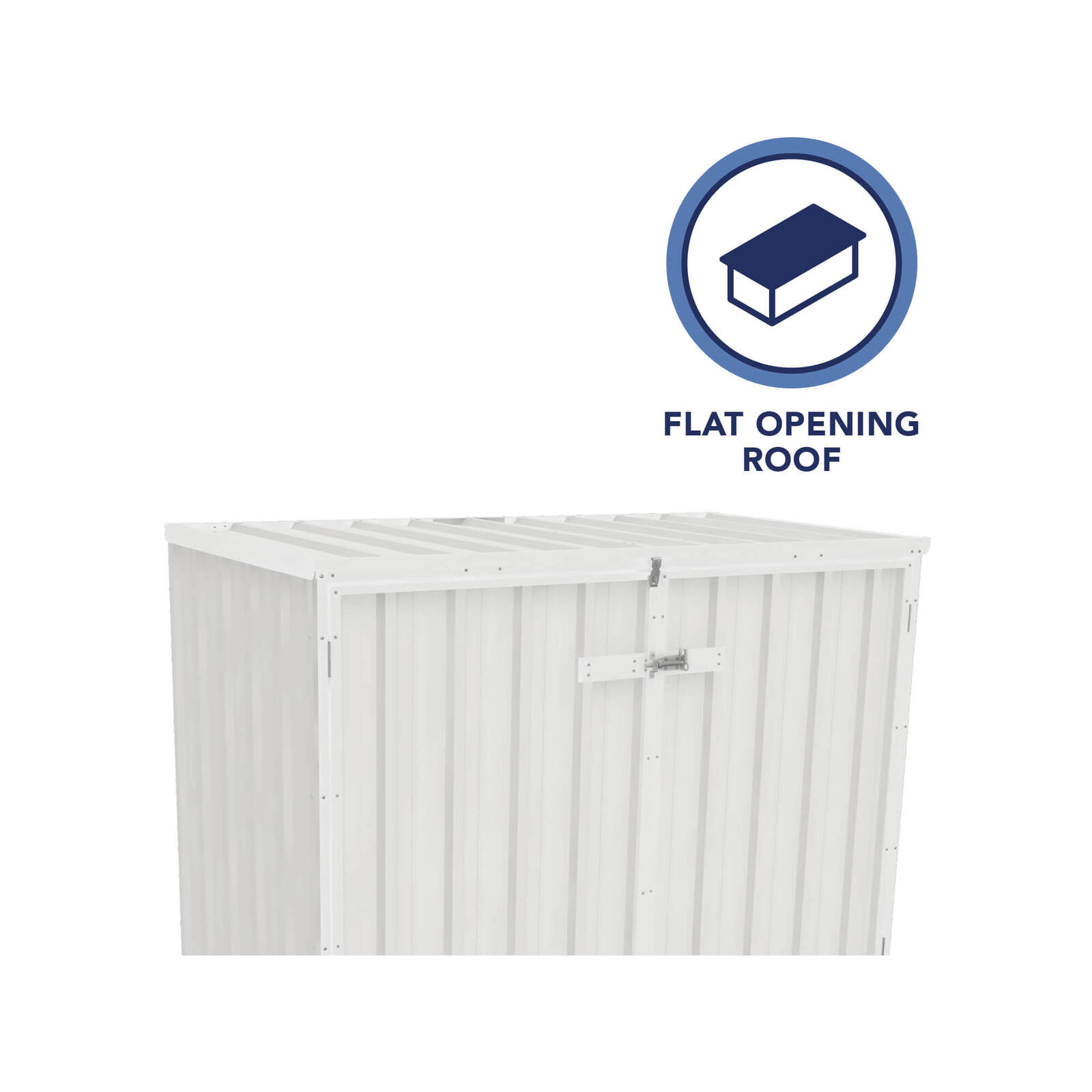 Absco Sheds 1.52 x 0.78 x 1.15m Surfmist Wheelie Bin Cover - Bunnings ...