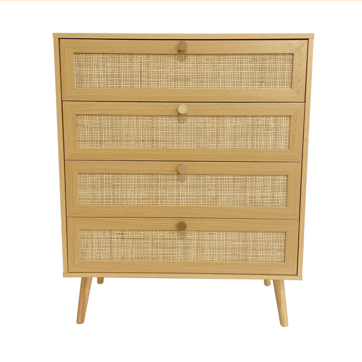 Foret Rattan 4 Chest Of Drawers Dresser Storage Cabinet Lowboy Bedroom ...