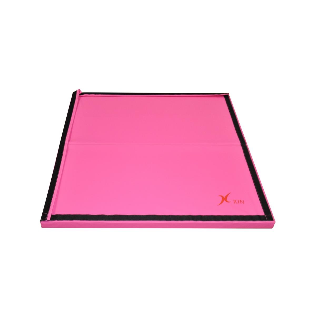 Pink 120cm X 120cm X 5cm Gymnastics Mat - 2-piece Folding Gym Exercise ...