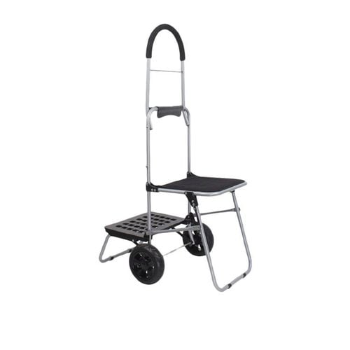 White Magic Handy Trolley with Seat Black - Bunnings Australia