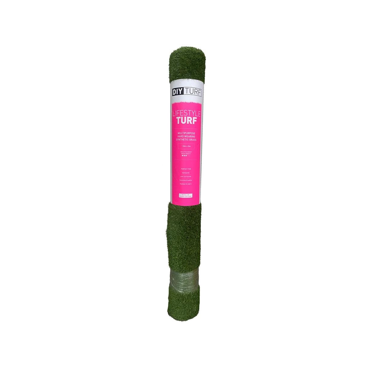 DIY Turf 1.8 x 5m 20mm Pile Lifestyle Synthetic Prepack Turf - Bunnings ...