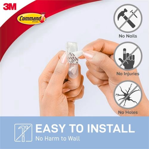 Command Mini Clear Adhesive Hooks Value Pack - 18 Pack - Bunnings Australia