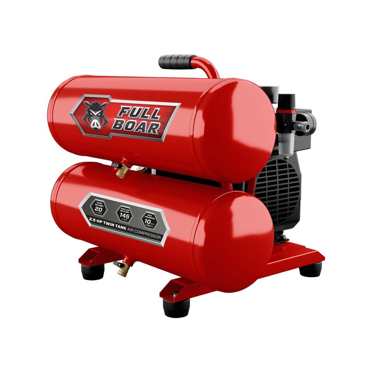 Full Boar 2.5HP Twin Tank Direct Drive Air Compressor - Bunnings New ...