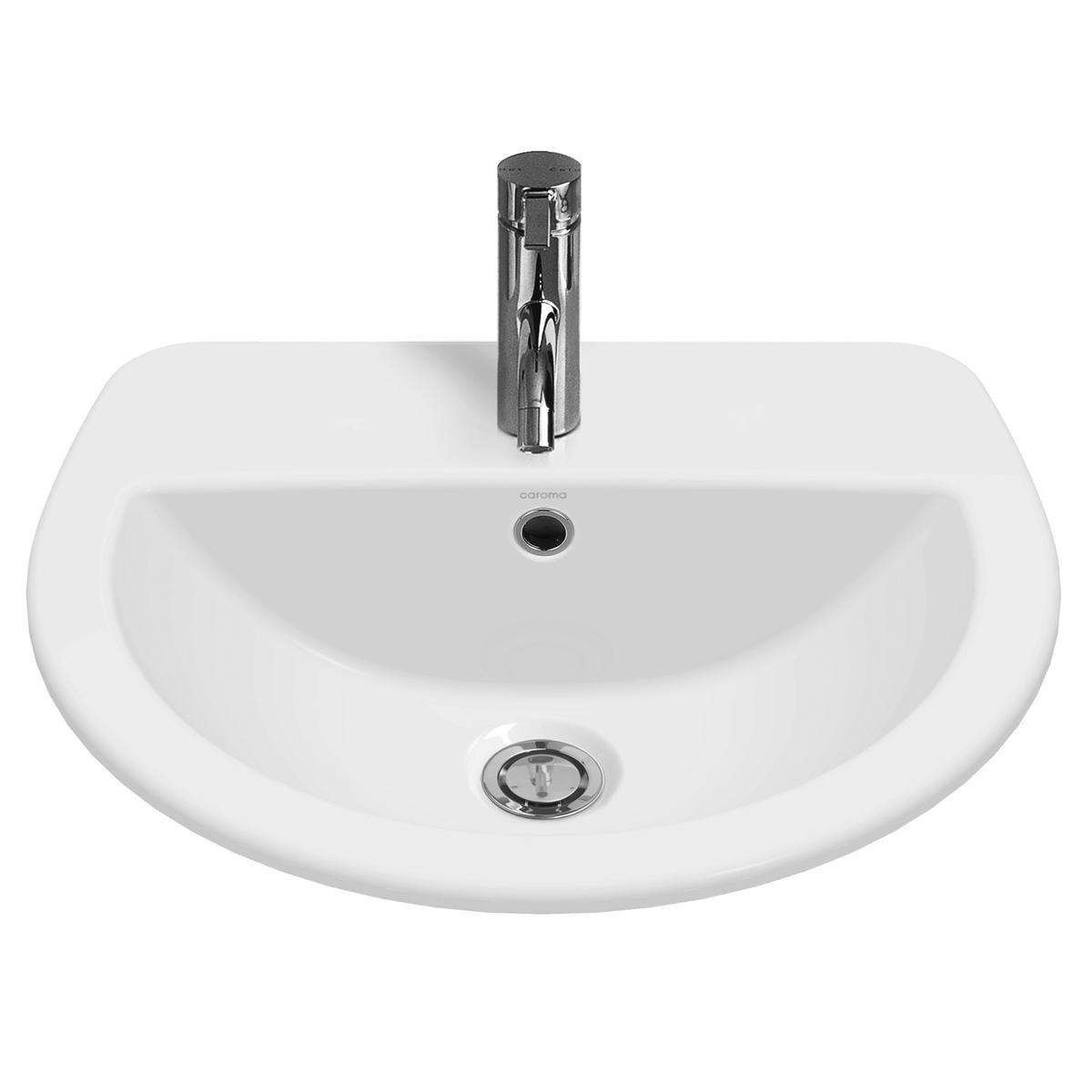 Caroma White Cosmo Vanity Basin - 1 Tap Hole - Bunnings Australia