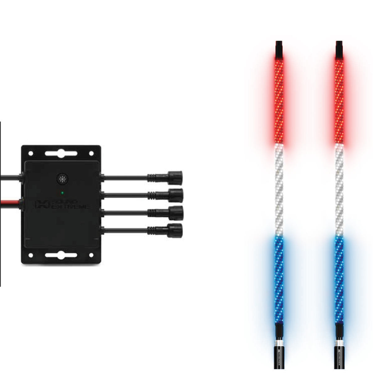 SoundExtreme whip kit with 2 x 4ft (122cm) IP66 Waterproof Shockproof ...