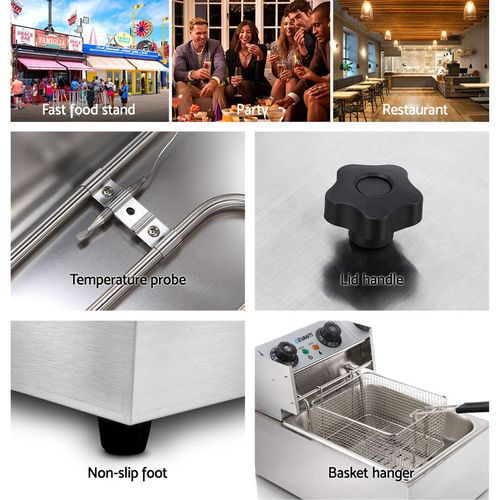 Devanti Electric Deep Fryer Stainless Steel - Bunnings Australia