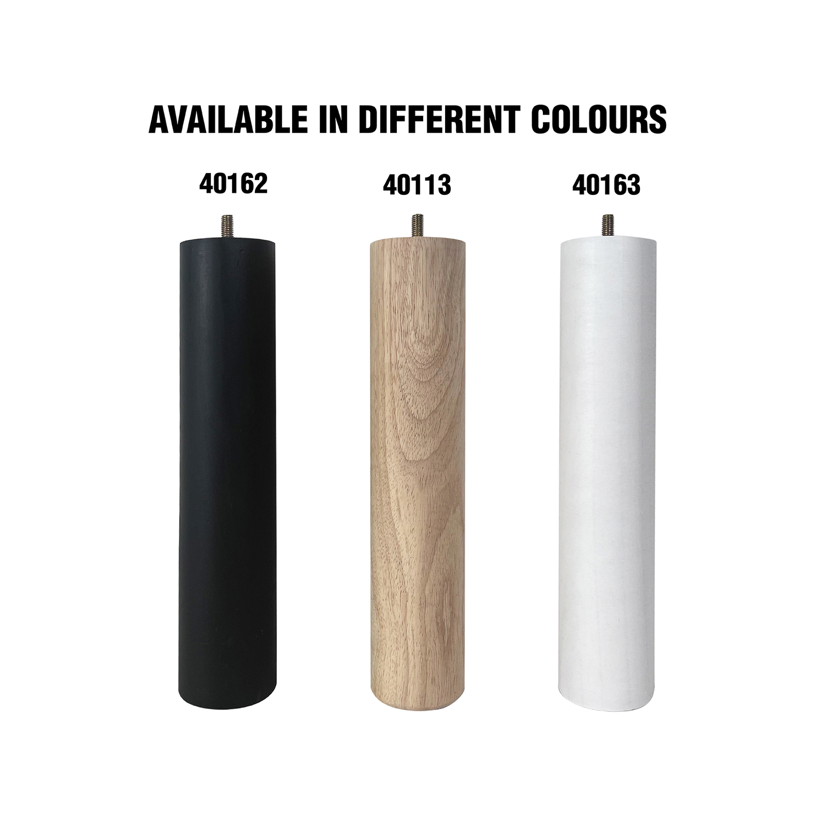 Adoored 73 x 760mm Black Pine Round Furniture Leg - Bunnings Australia
