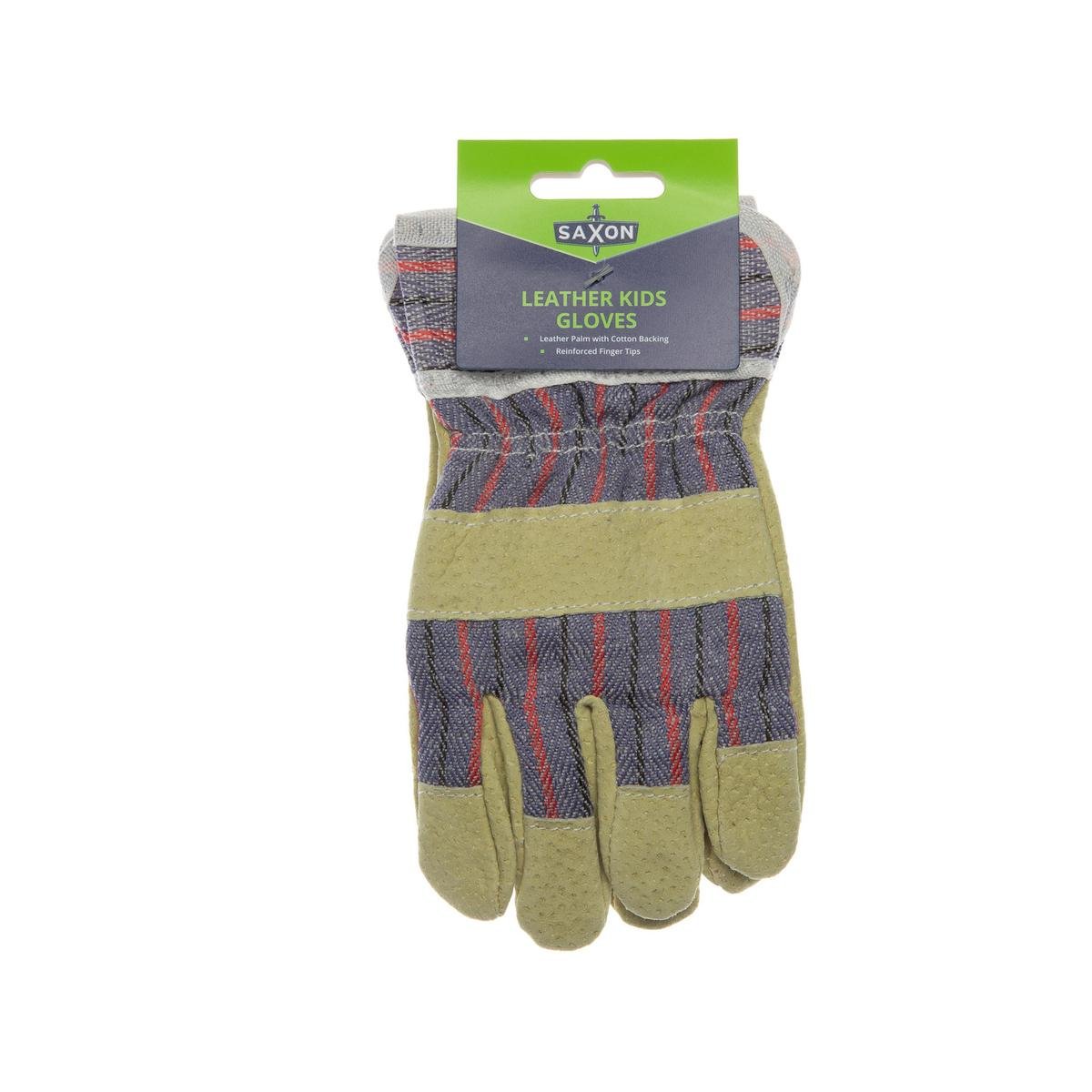 Saxon Kids Leather Garden Gloves - Bunnings Australia