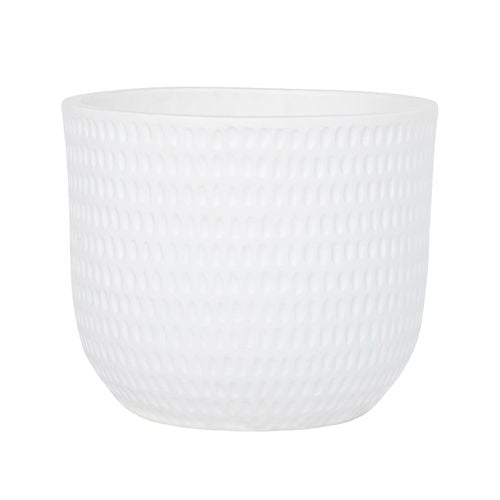 260 x 310mm Extra Large White Round Dotty Ceramic Pot - Bunnings Australia
