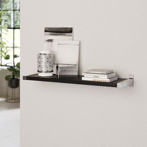 Flexi Storage Decorative Shelving 600 x 24 x 190mm Black Oak Style ...