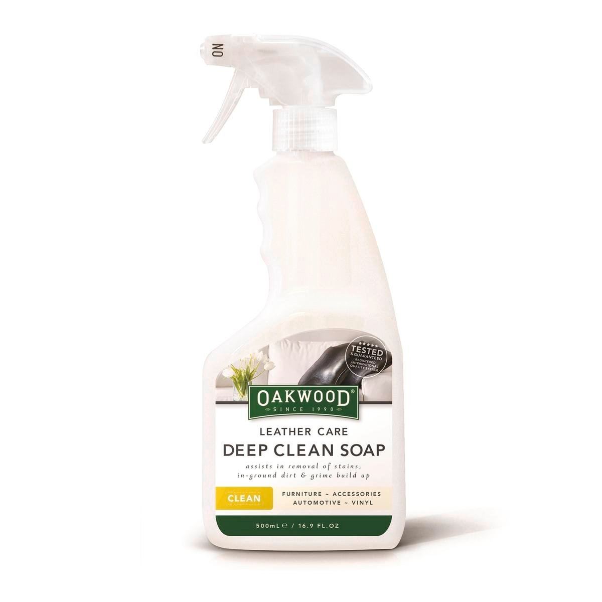 Oakwood 500ml Deep Clean Leather Care Soap - Bunnings Australia