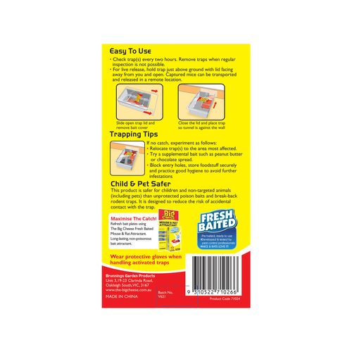 The Big Cheese Live Multi Catch Mouse Trap - Bunnings Australia