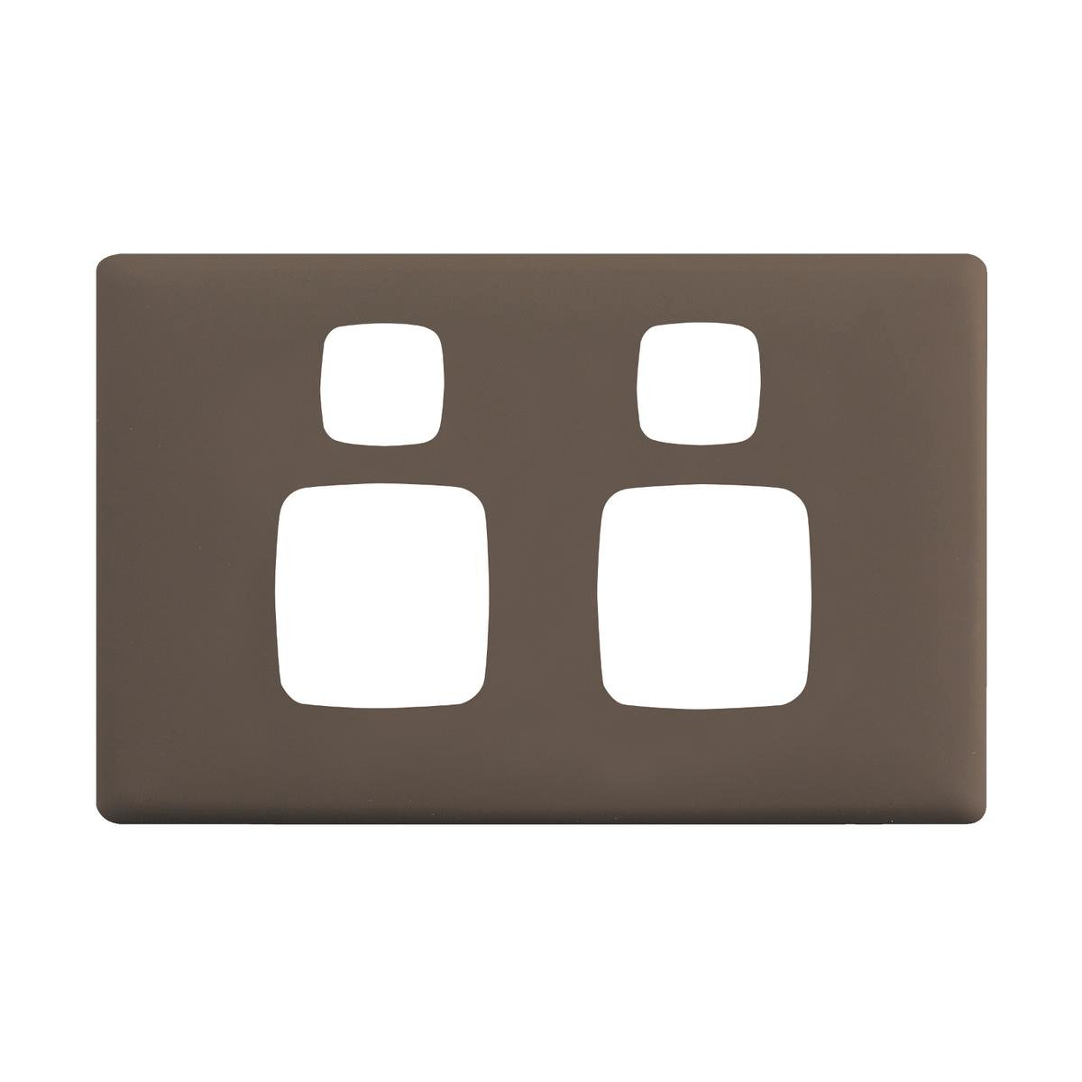 HPM LINEA Double Powerpoint Coverplate - Wet Elephant - Bunnings Australia