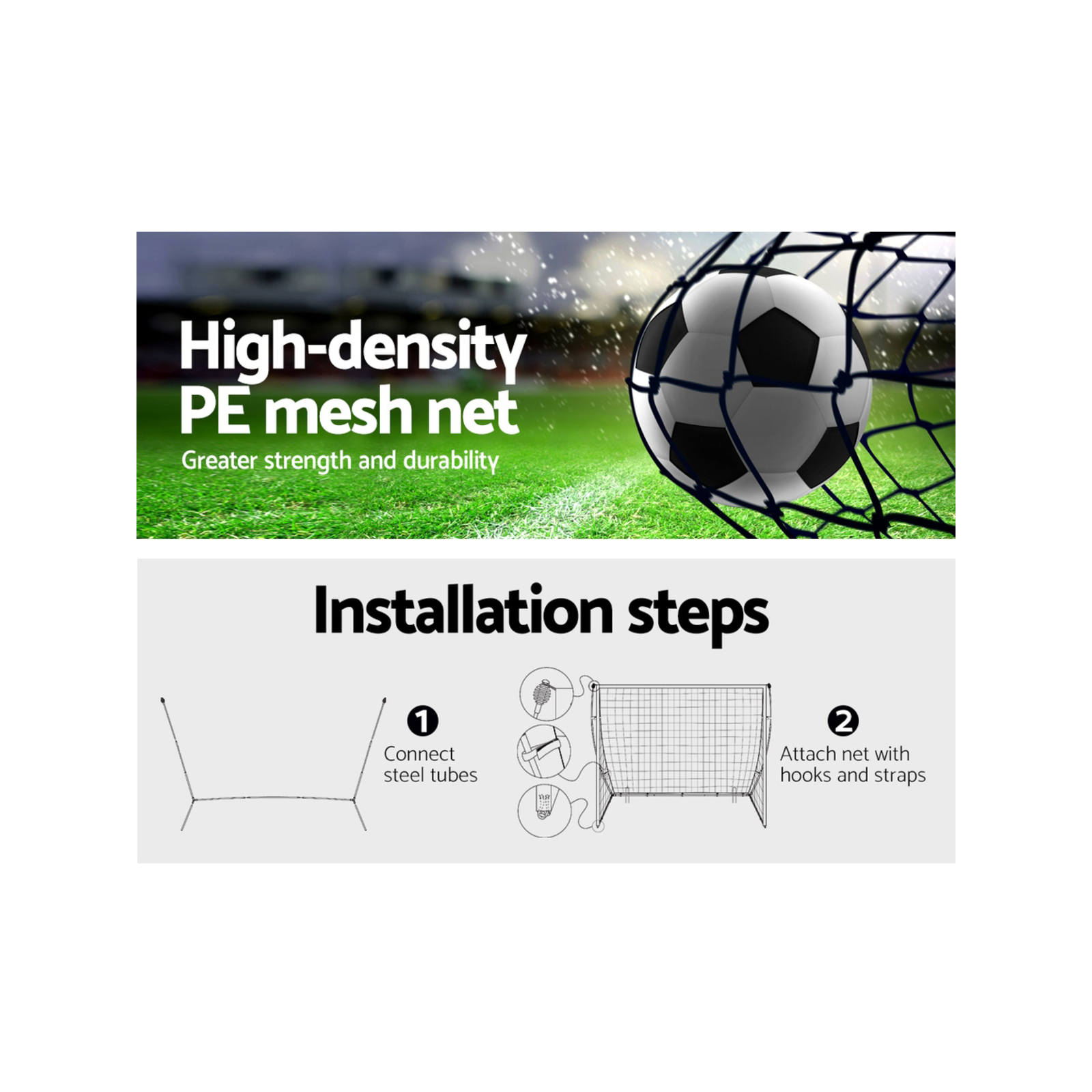 Everfit Soccer Football Goal Net Kids Outdoor Training 3.6M XL ...