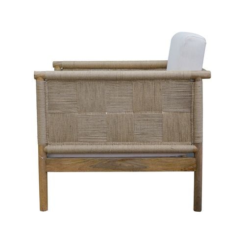 Roomlane Evon Sofa Chair Mango Wood and Jute in Natural Color Cushions ...