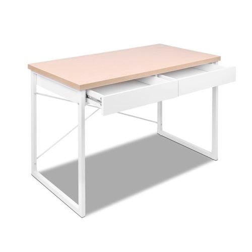 Computer Desk Study Student Metal Writing Table Office Drawer Cabinet ...