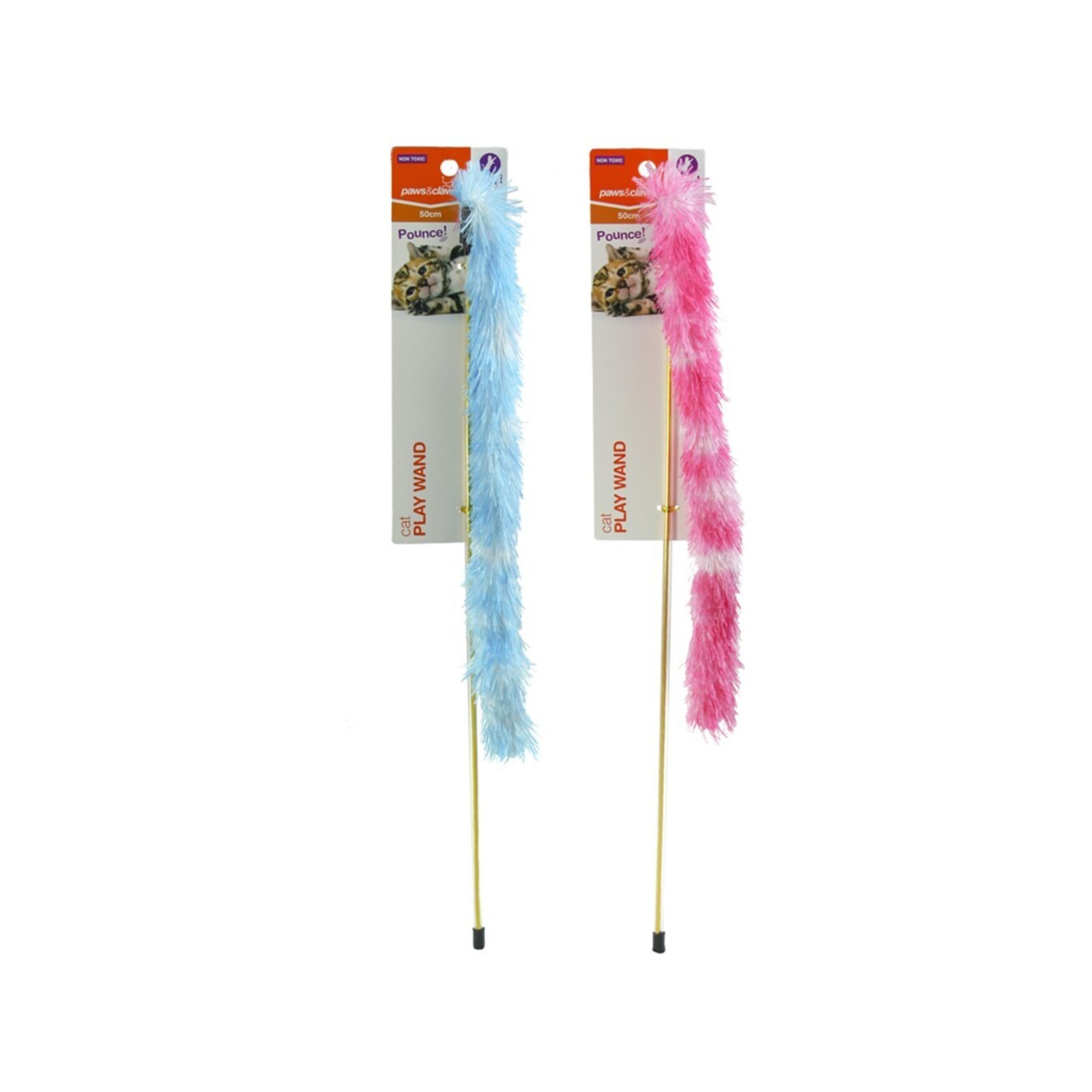 4x Paws & Claws 50cm Play Wand Cat Toy - Bunnings Australia