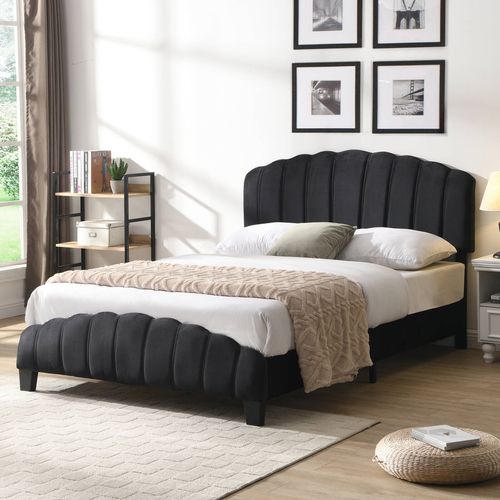 IHOMDEC Double Size Shell-Style Bed Frame Base Mattress Platform BEF04 ...