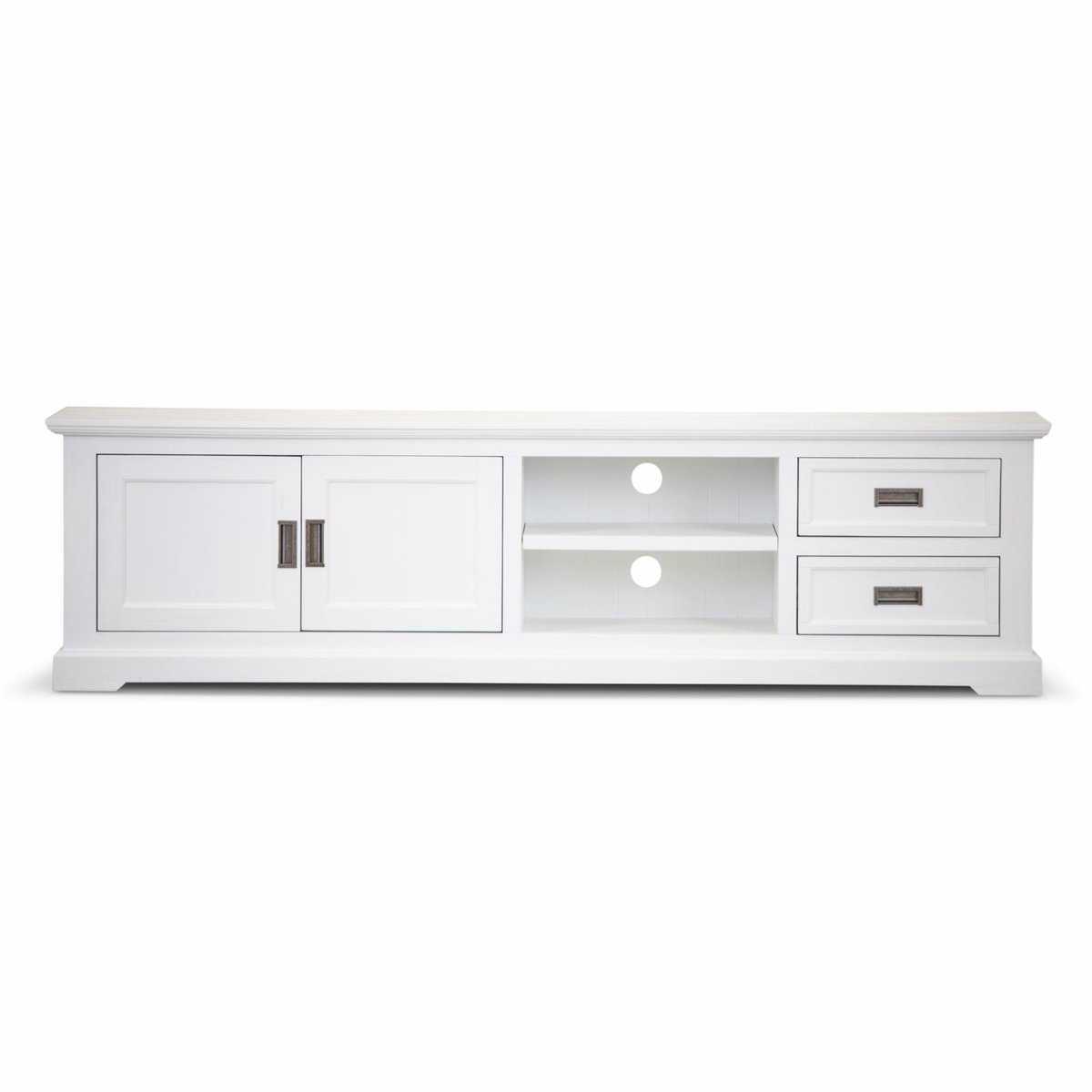 Laelia ETU Entertainment TV Unit 220cm 2 Door Solid Acacia Wood Coastal ...