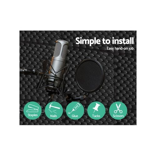 Alpha Acoustic Foam 20pcs 50x50x5cm Sound Absorption Proofing Panels ...