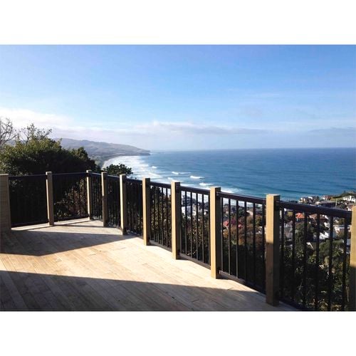 Peak Aluminium Balustrade 1800mm Black Hand And Base Rail - Bunnings ...