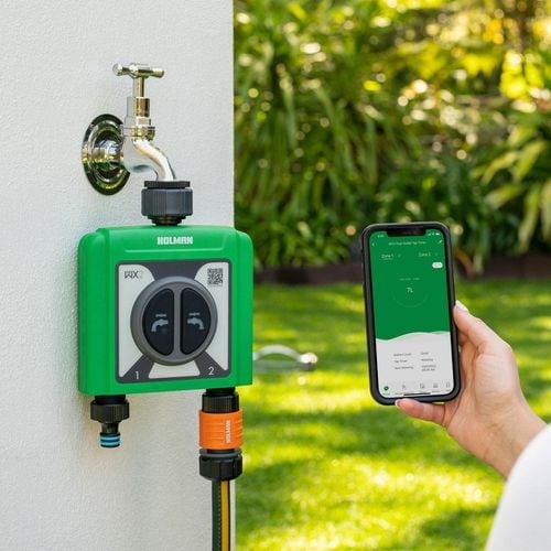 Holman WX2 Dual Outlet Tap Timer And Wi-Fi Hub - Bunnings Australia