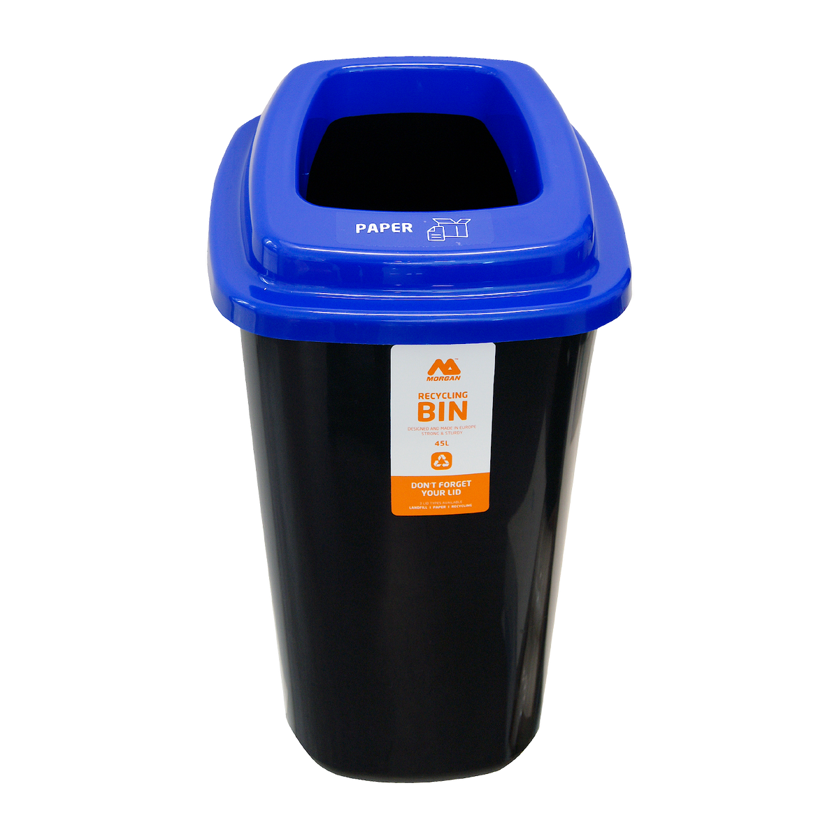 Morgan 45L Blue Lid Recycling Bin - Blue - Bunnings New Zealand
