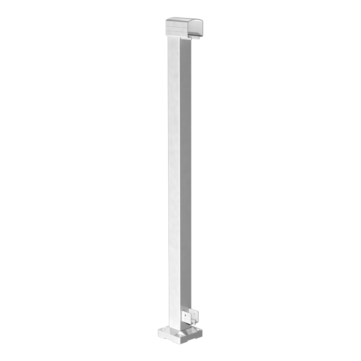PEAK Aluminium Balustrade 1000mm White End Post - Bunnings Australia