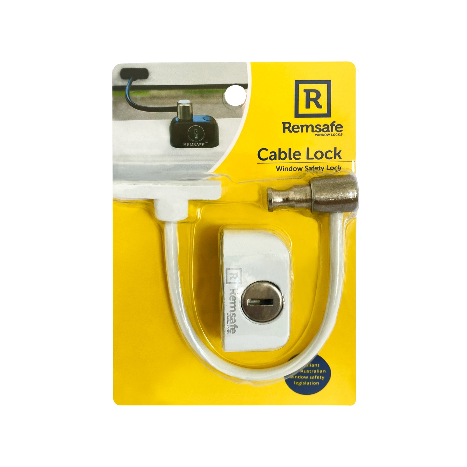 Remsafe White Window Restrictor Cable Lock - Bunnings Australia
