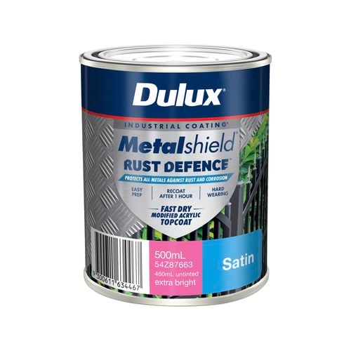 Dulux 500ml Extra Bright Satin Metalshield Rust Defence - 500ml ...