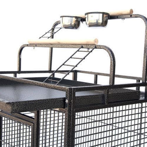 Flyline Classico Play Top Bird Cage Parrot Aviary Black Vein Play Top ...