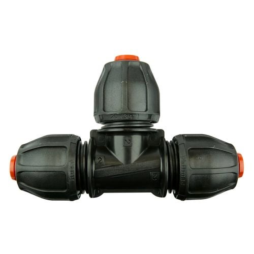 Philmac 1-1/2" Poly x Poly x Poly Rural Tee - Bunnings Australia