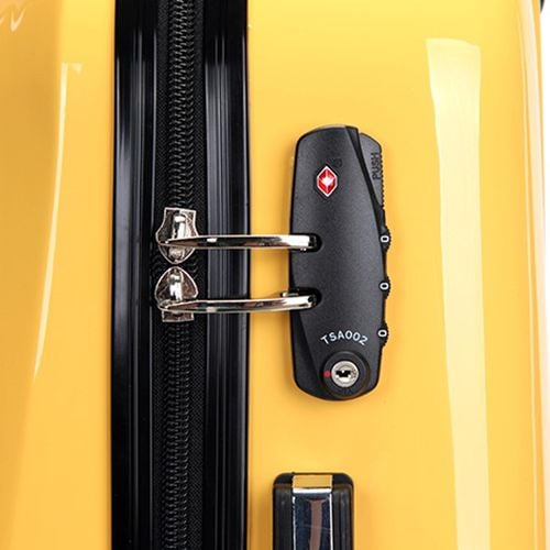 Swiss Luggage Suitcase with TSA locker HardCase 24" - Yellow - Bunnings ...