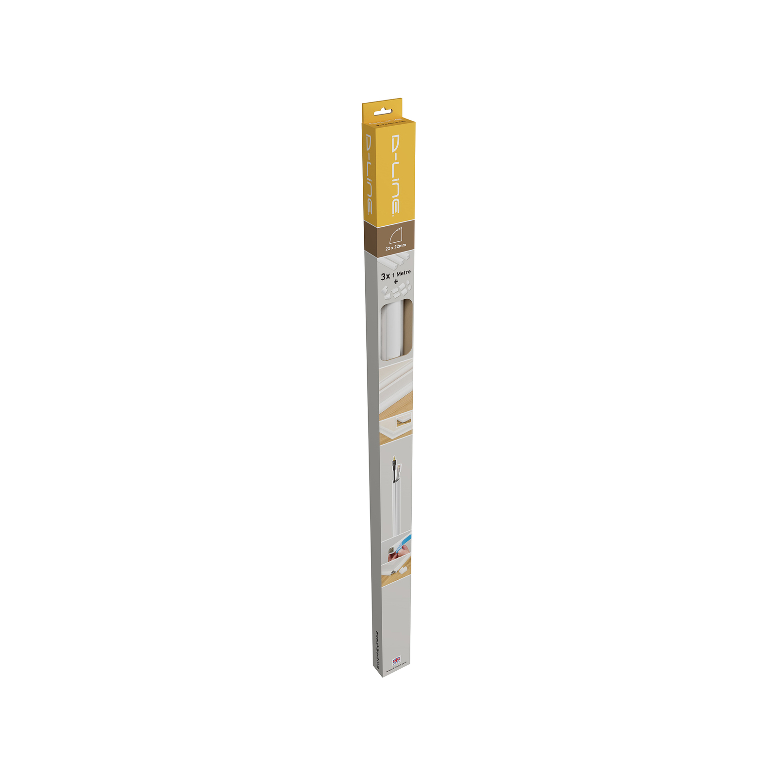 D-Line 3 x 22 x 22mm x 1m Trunking Multi Kit - Bunnings Australia