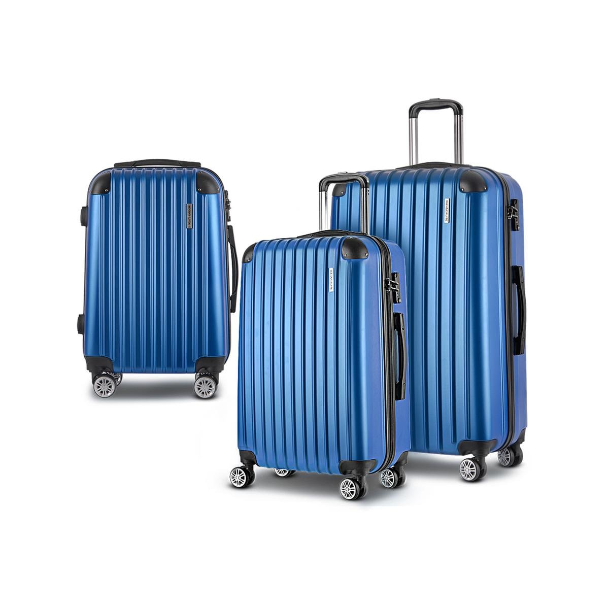 Wanderlite 3pcs Luggage Trolley Set Travel Suitcase Hard Case Carry On ...