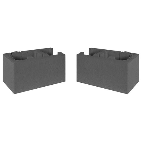 Adbri Masonry 390 x 190 x 200mm Charcoal Versasmooth Corner Unit Blocks ...