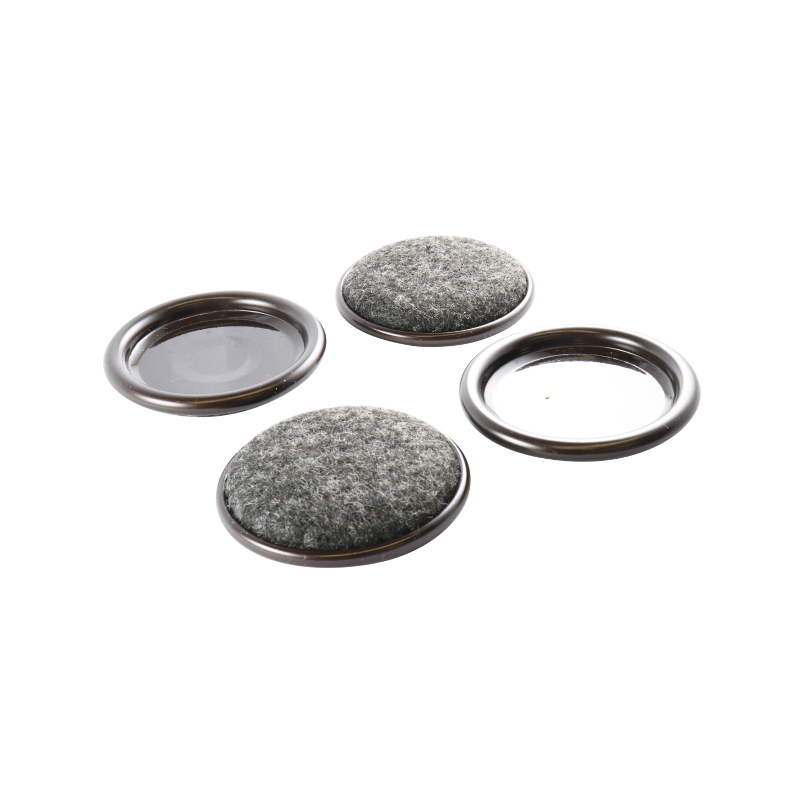 Surface Gard 51mm Brown Round Carpet Base Castor Cups - 4 Pack ...