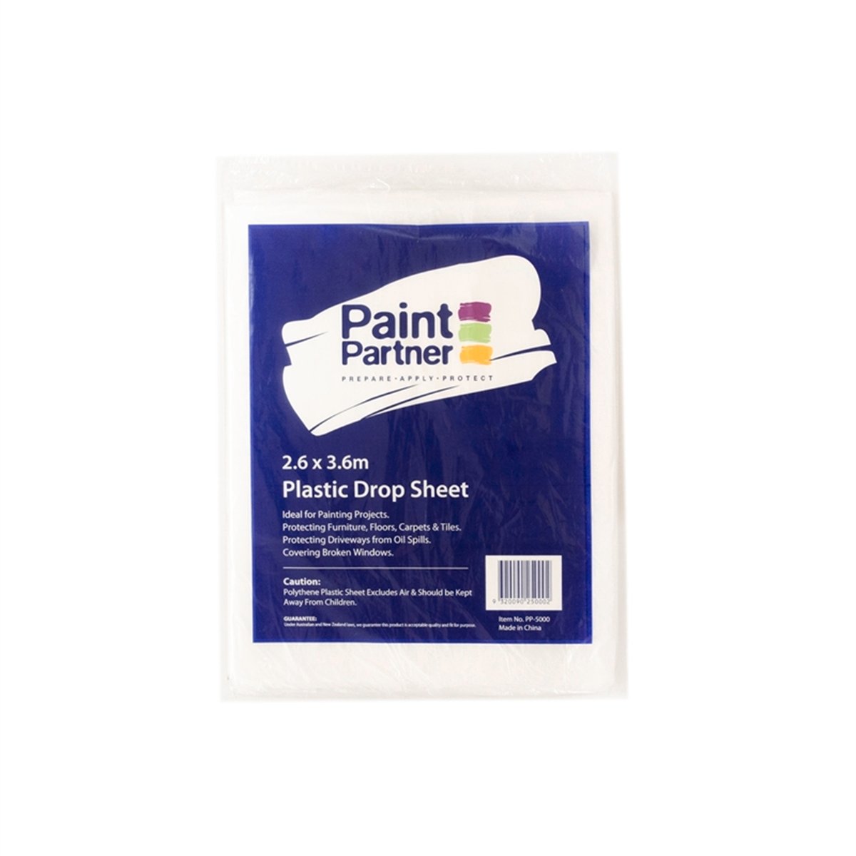 Paint Partner 2.6 x 3.6m Clear Plastic Drop Sheet - Bunnings New Zealand