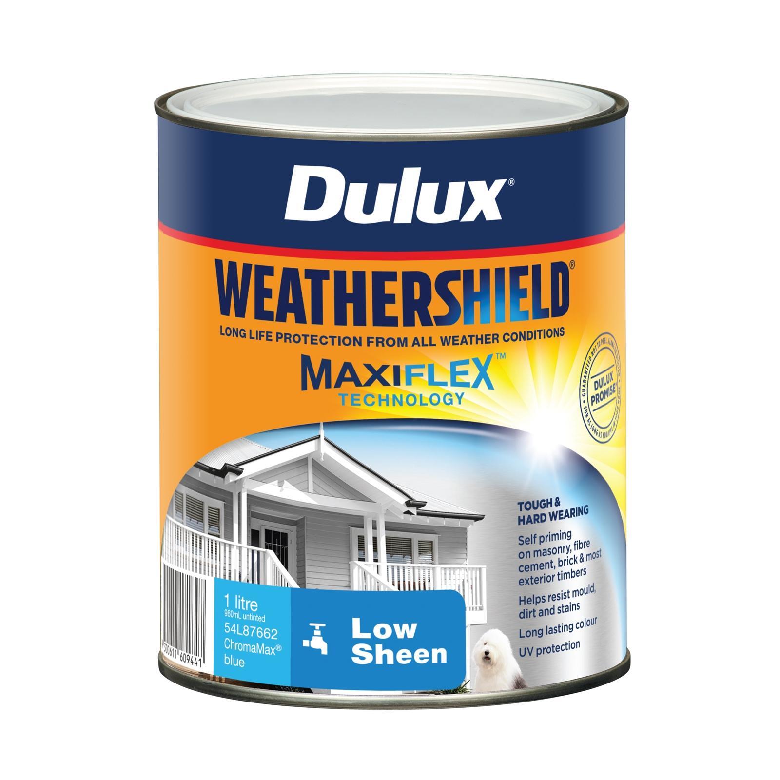 Dulux 1L Blue Low Sheen Weathershield Exterior Paint - Bunnings Australia