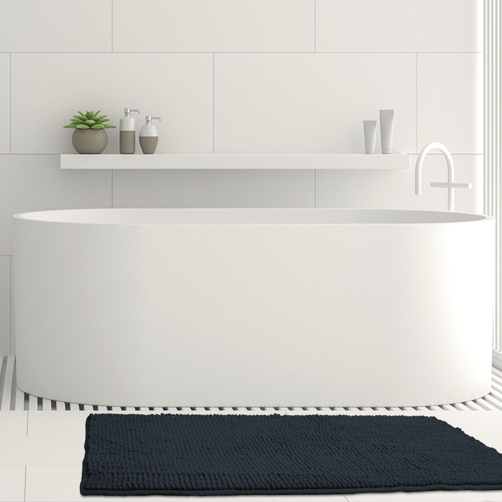 Ardor Toggle 50x100cm Bath Mat Navy - Bunnings Australia