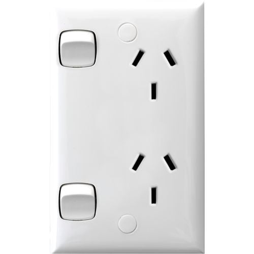 HPM 10A Vertical Double Powerpoint - Bunnings Australia
