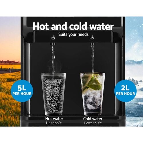 Devanti Water Cooler Dispenser Bench Top Black - Bunnings Australia