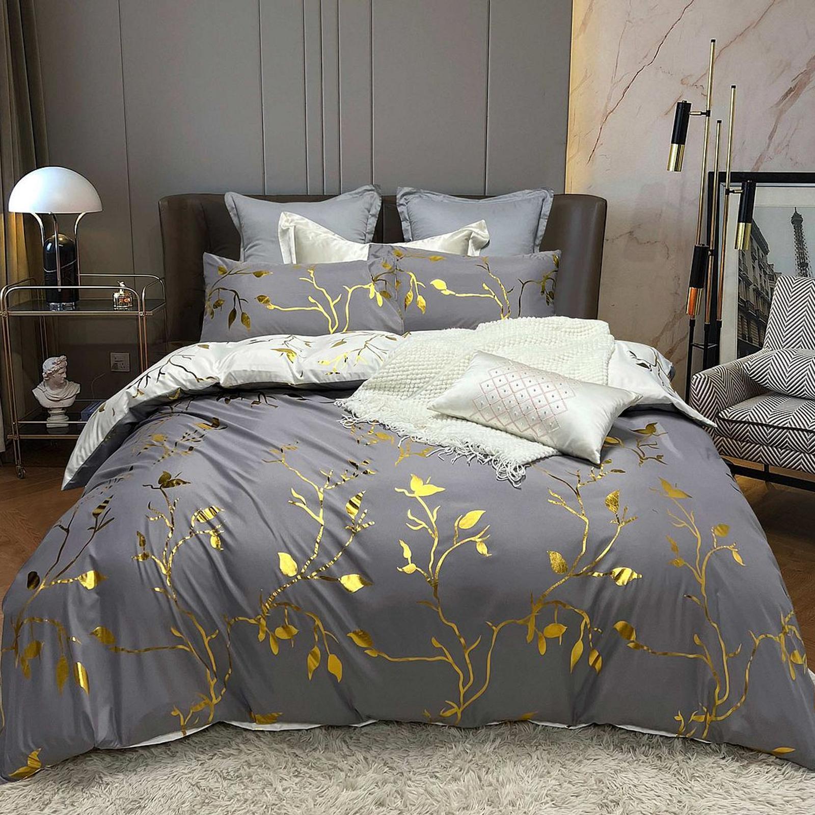 Fabric Fantastic Reversible Design Queen Size Grey Quilt/Doona/Duvet ...