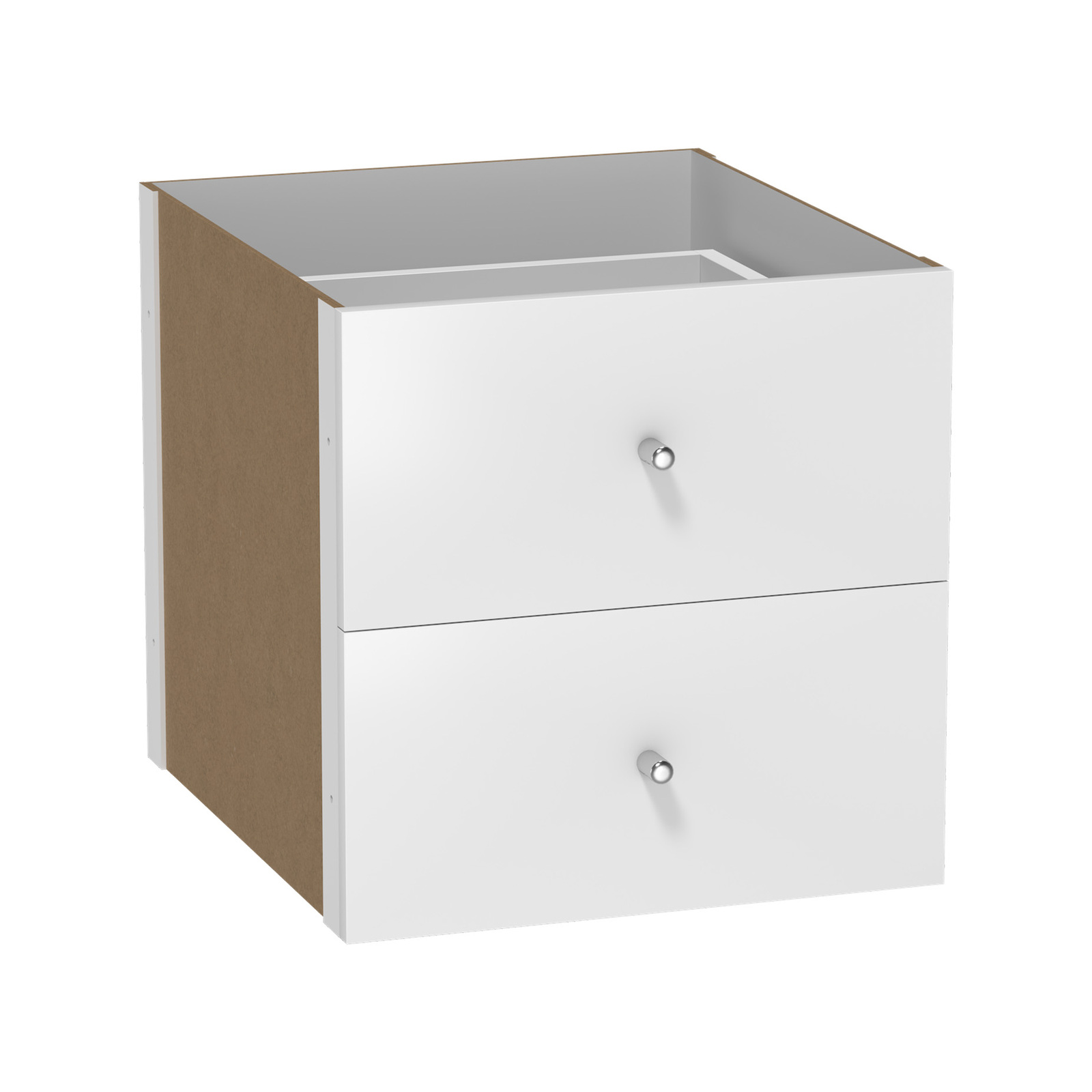 Flexi Storage Clever Cube 335 x 376 x 335mm White Gloss 2 Drawer Insert ...